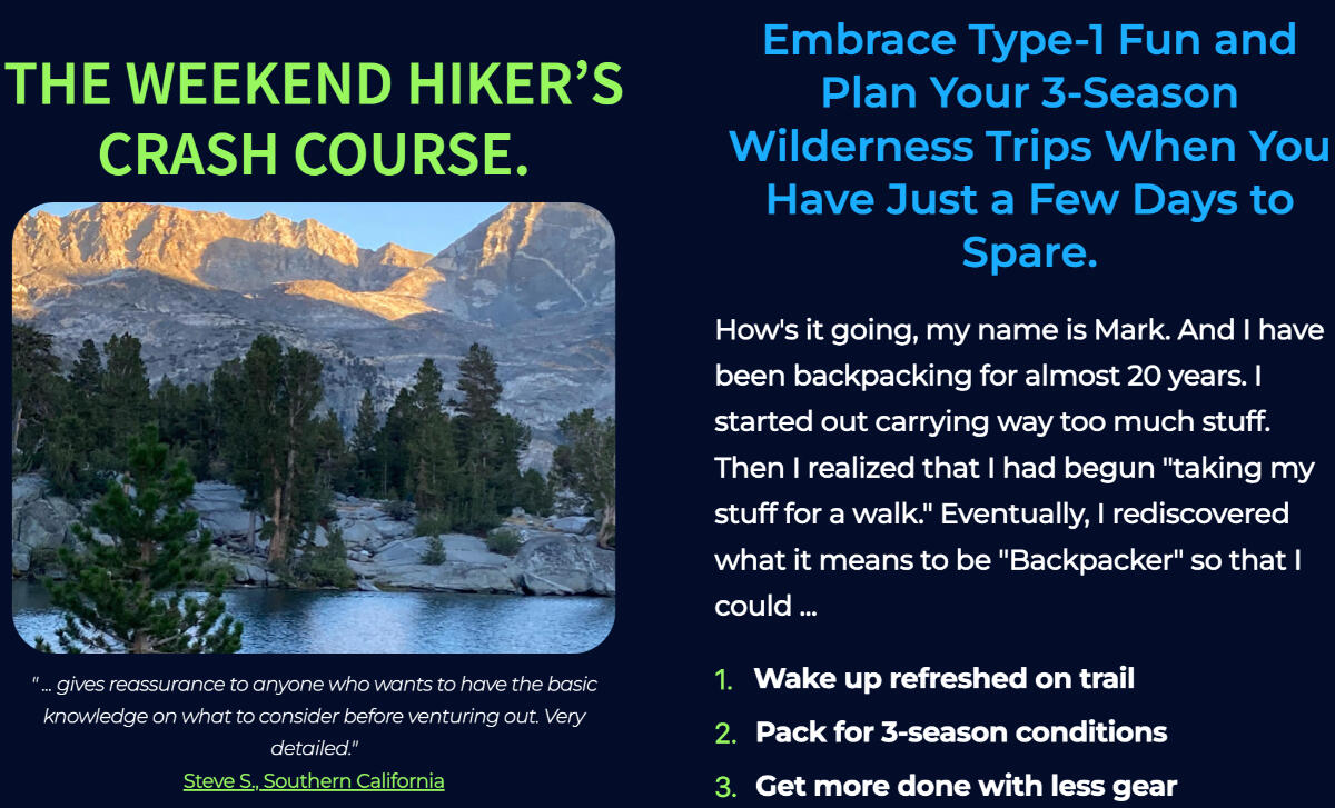 Hiker's Crash Course